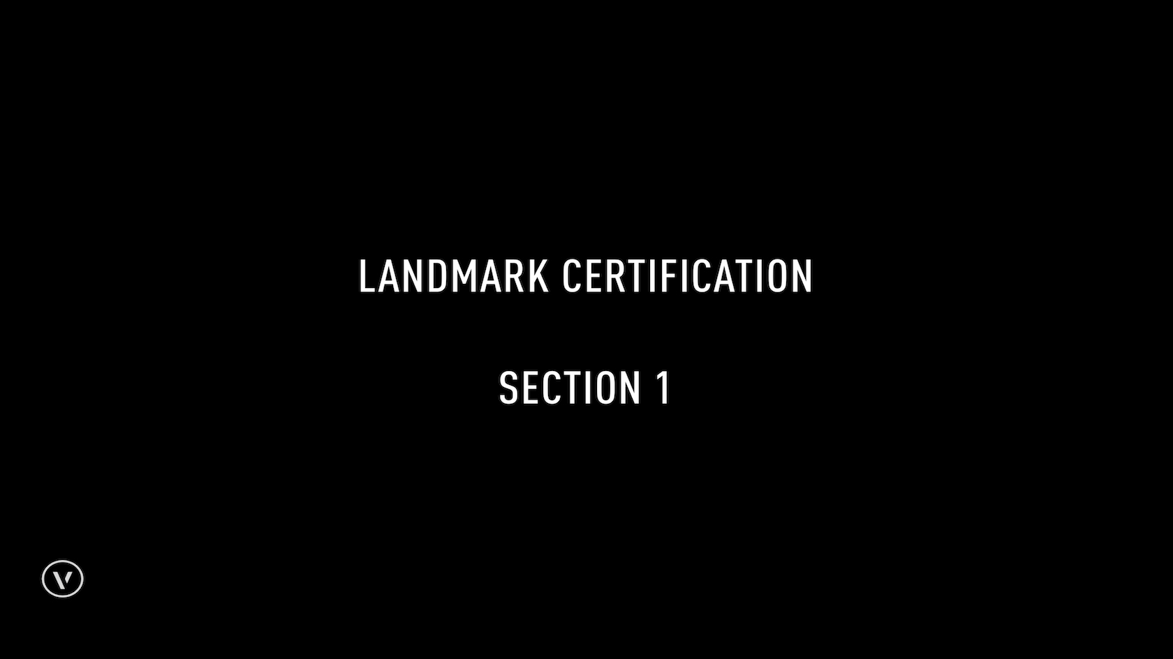 LANDMARK CERTIFICATION SECTION 1 GUIDE & COURSE FILES | Vectorworks University